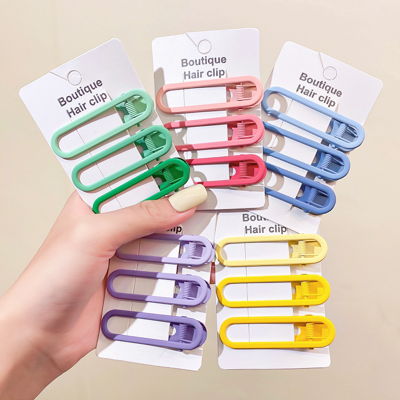 Gradiant color cute metal side clip 3 pcs set - Ariano