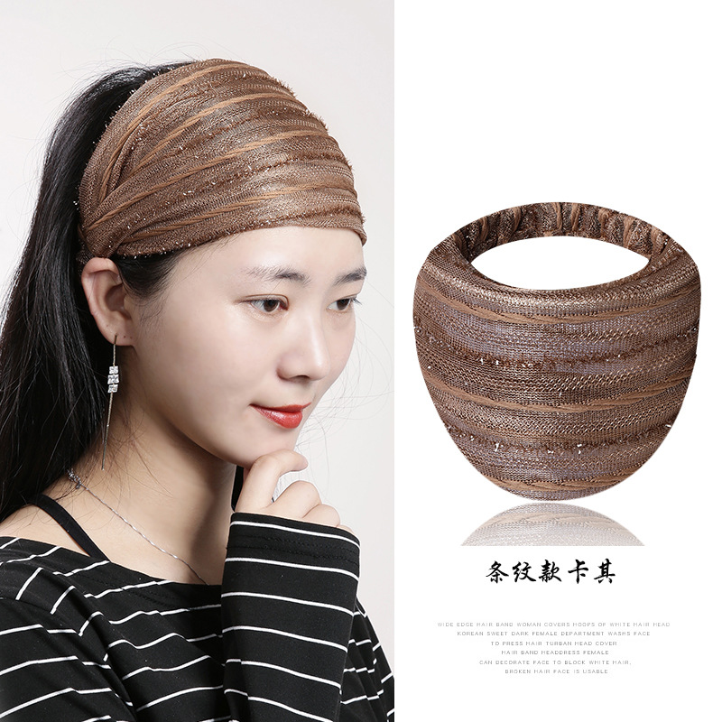 Sweet mori stripe head scarf bandana - Ariano
