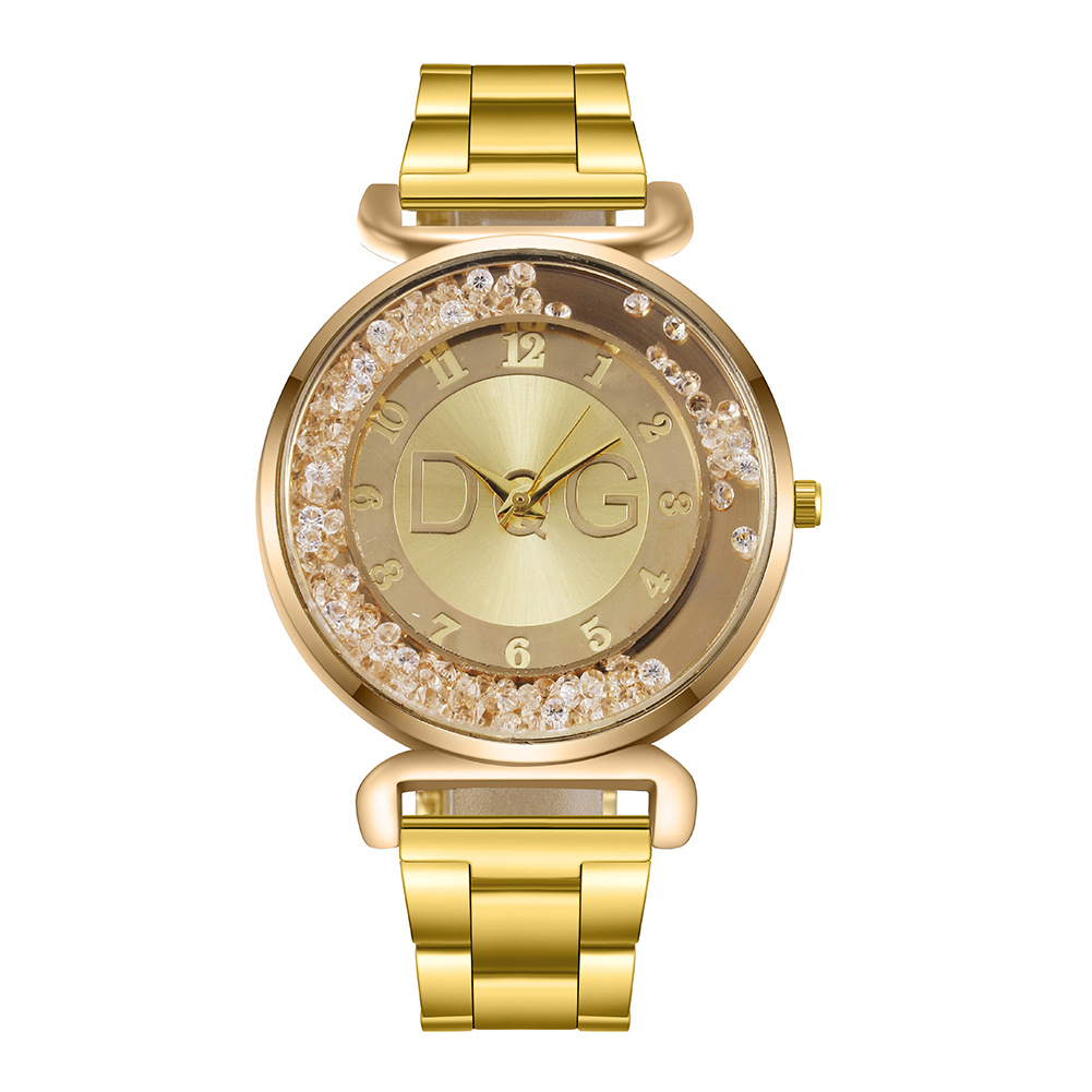 Steel belt watch with crystal inside dial - Ariano